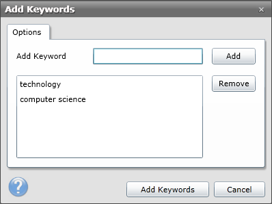 Globally Adding Keywords