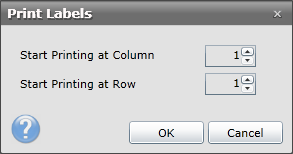 Starting Labels on a Row/Column