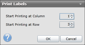 Starting Labels on a Row/Column