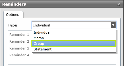 Manually Generating Group Reminders